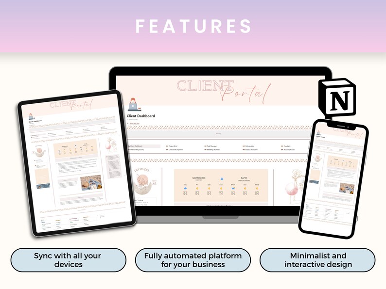 Notion Template Client Portal 2024 Digital Planner Notion - Etsy UK