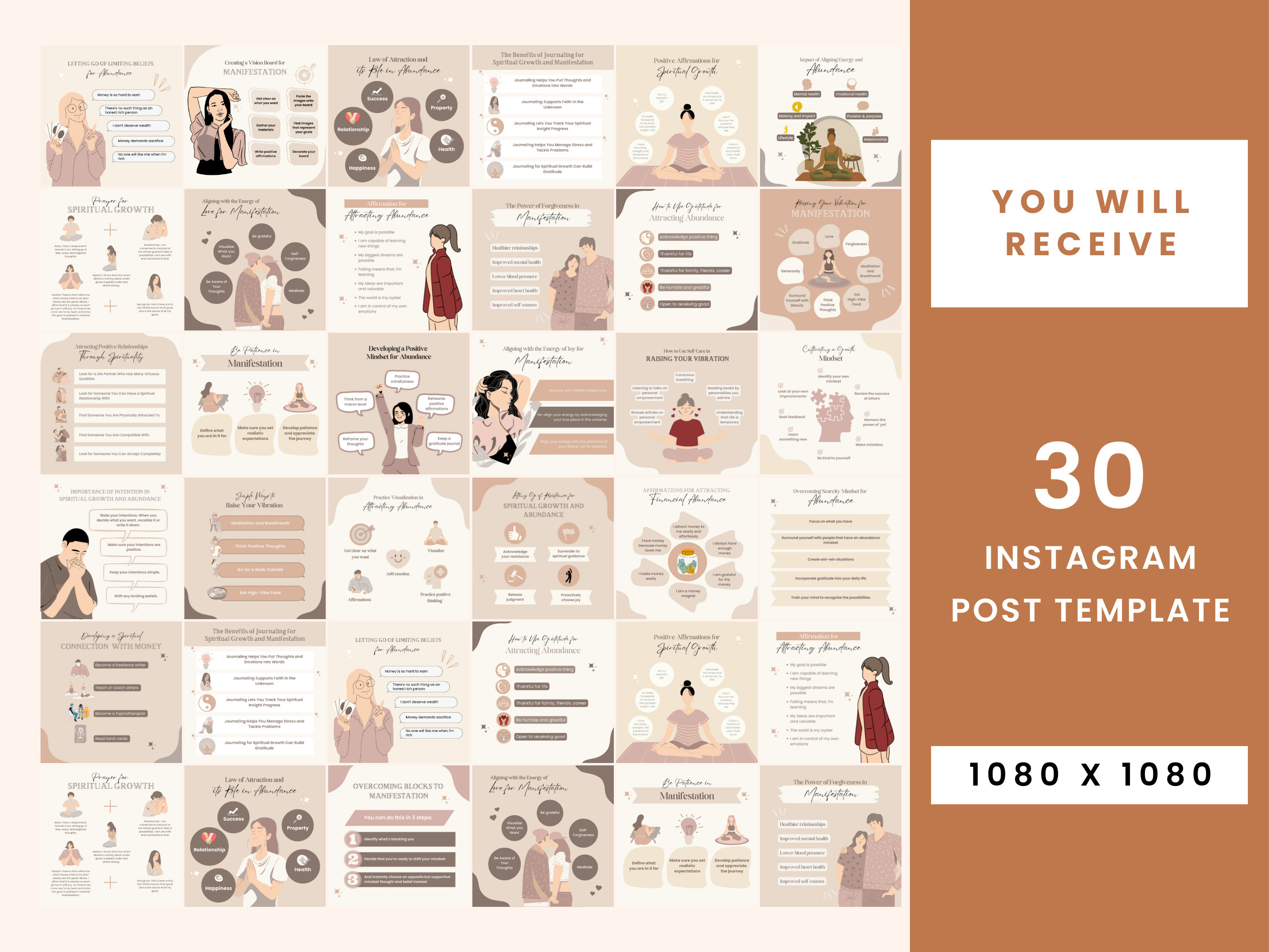 30 Days Mental Health Instagram Post, Self Care and Wellness, Social ...