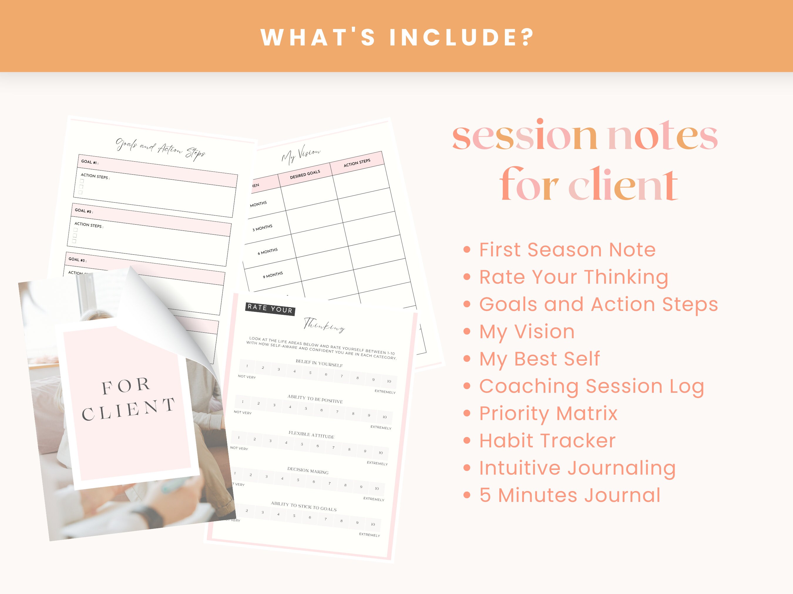 Coaching Session Worksheets Client Session Worksheets Done for You ...