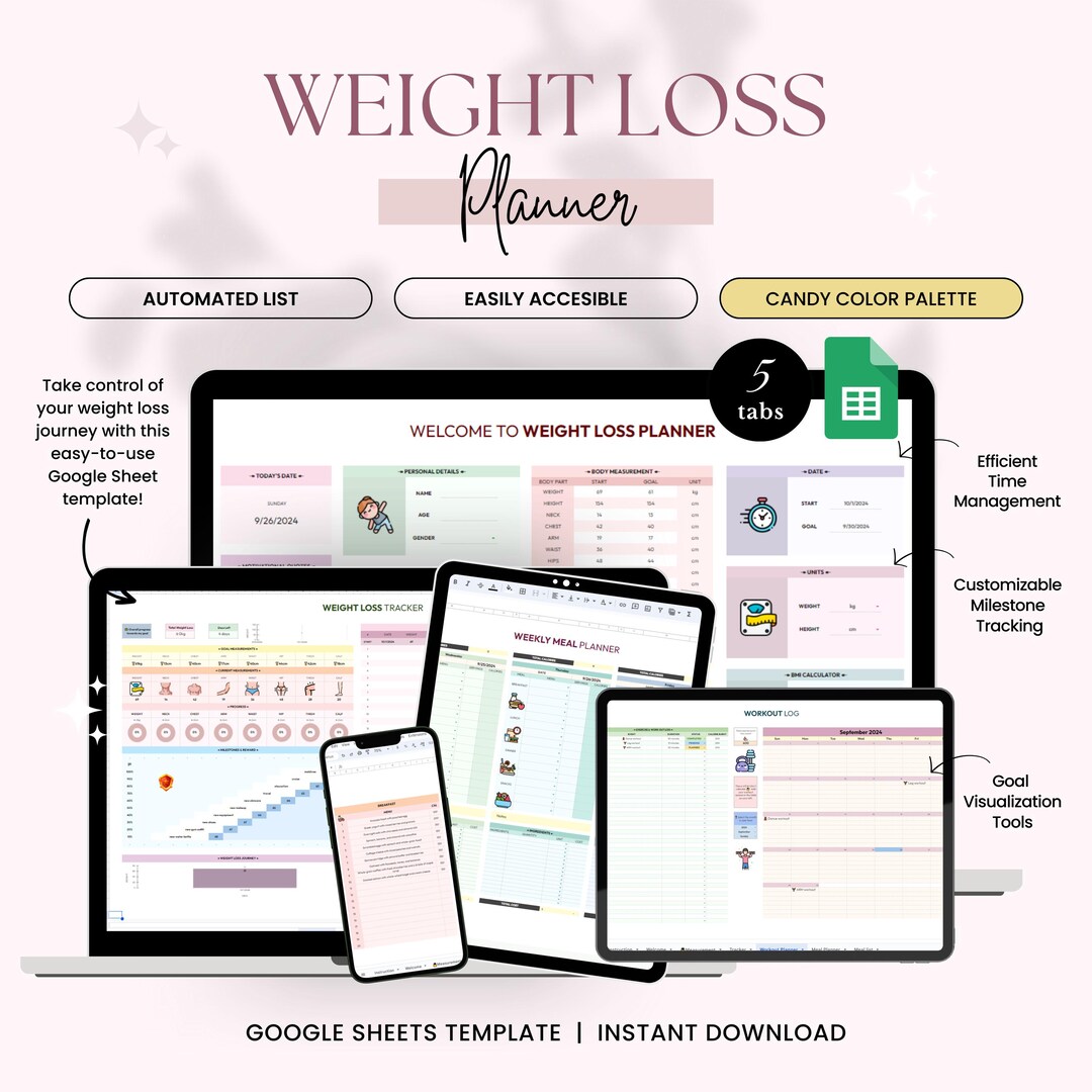Weight Loss Tracker, Fitness Planner, Workout Planner, Calorie and Diet ...