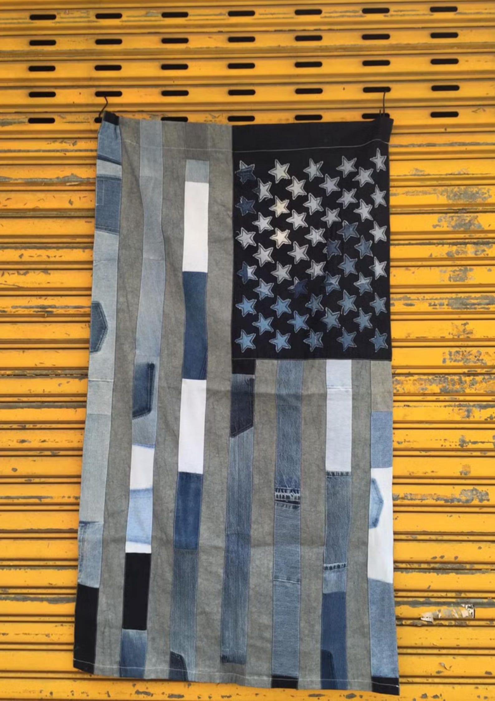 Vintage Denim Remade American Flag - Etsy