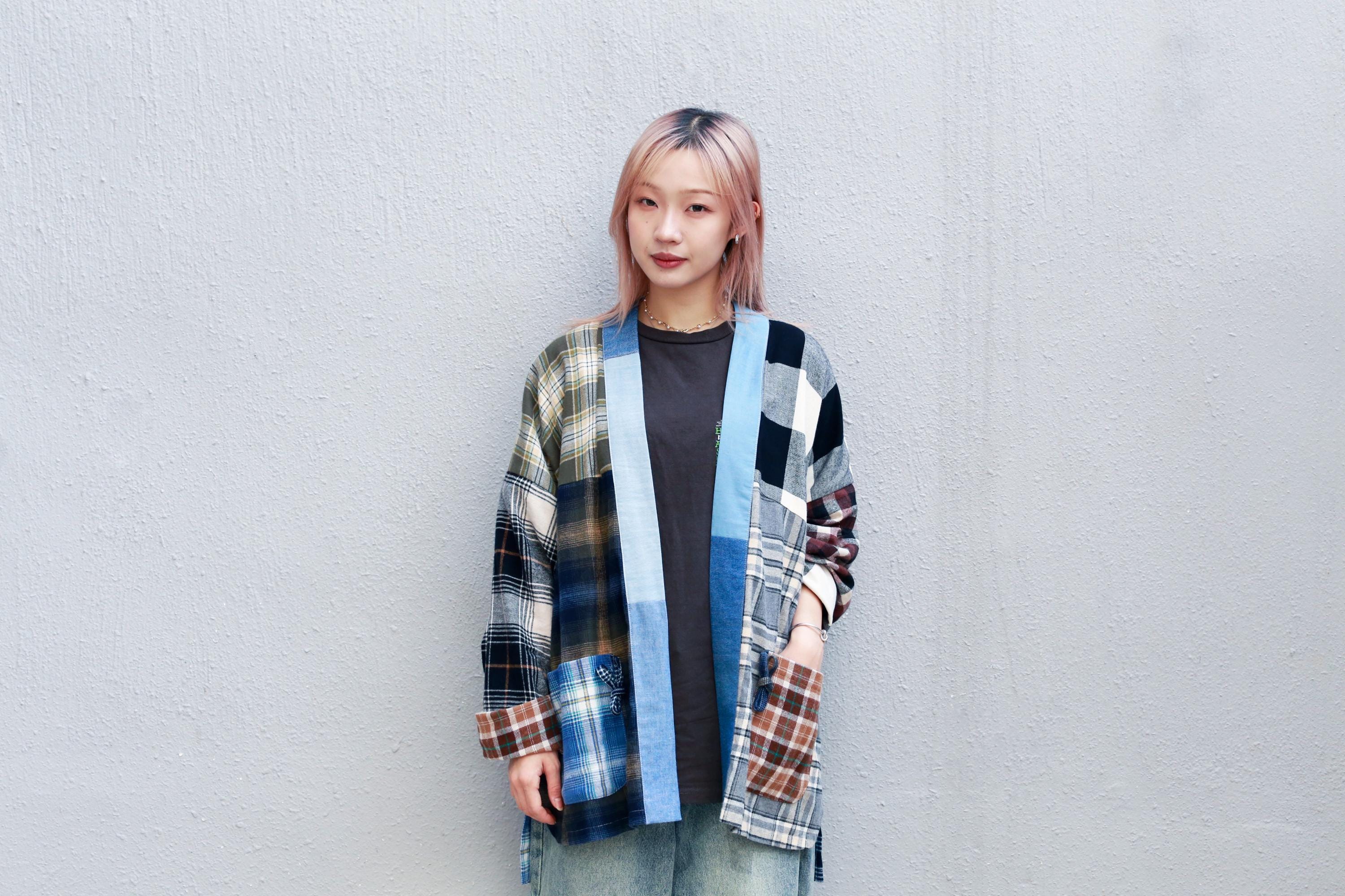First Edition Vintage Flannel Shirt With Denim Patched Collar Kimono - Etsy