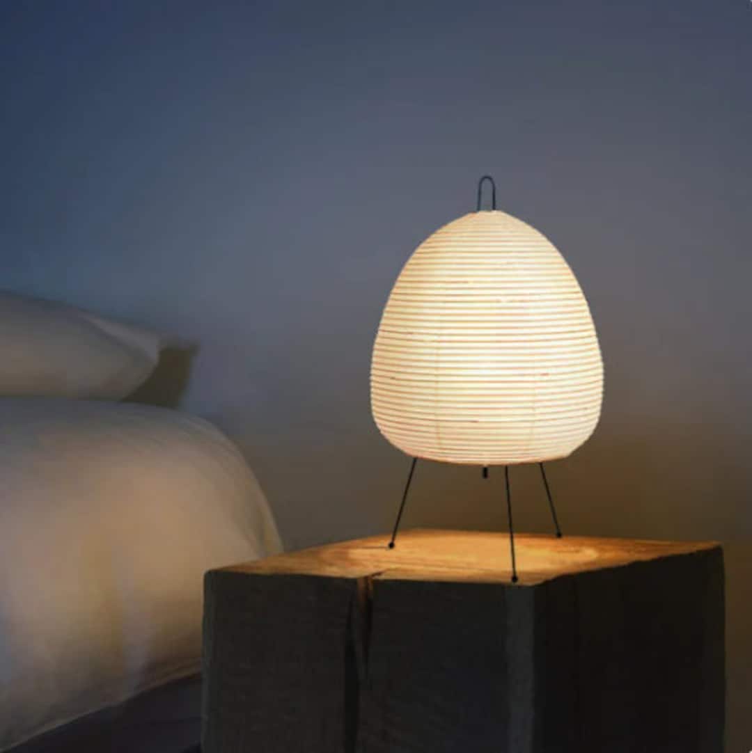Japanese Rice Paper Lantern Led Table Lamp Living Room Bedroom Bedside ...