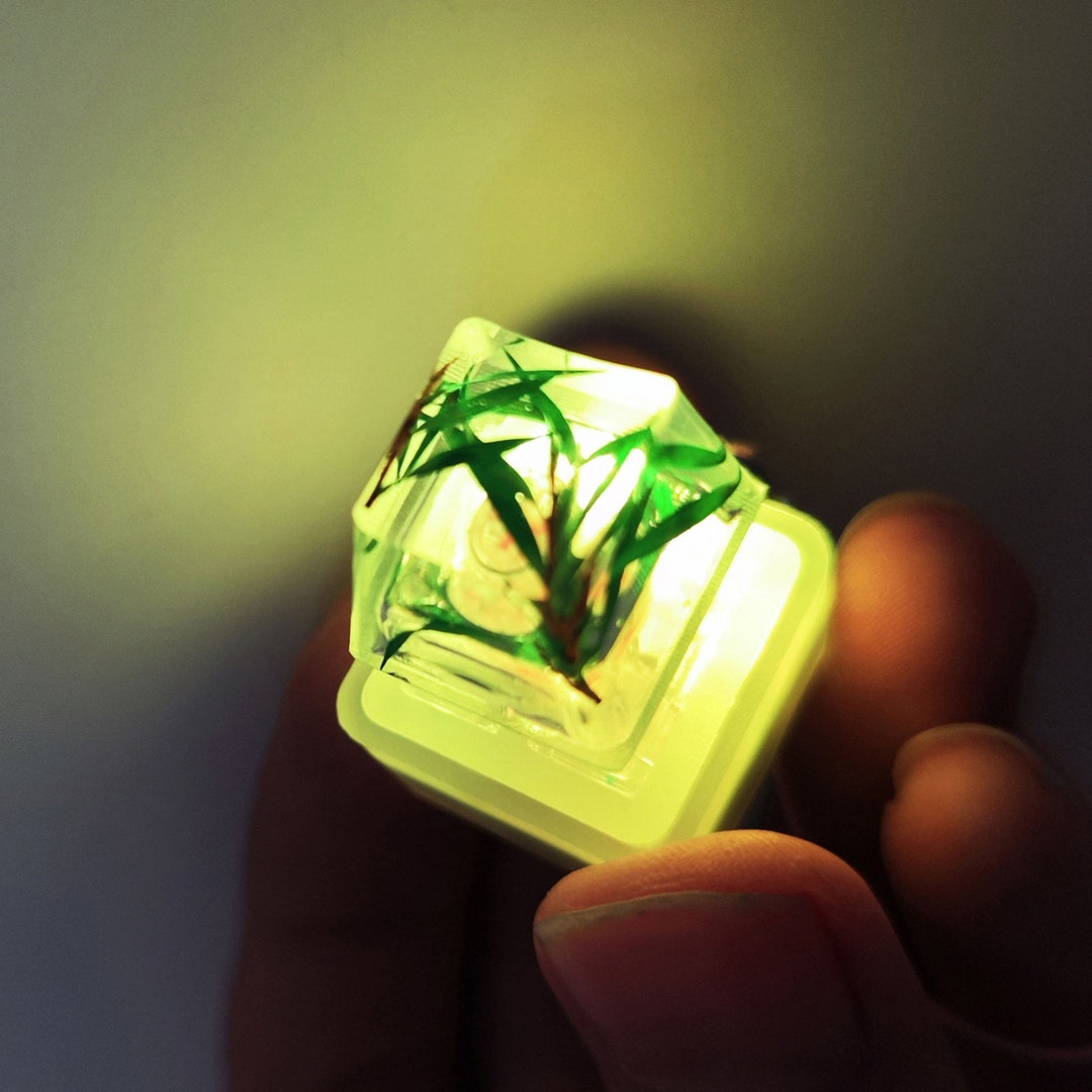 1u Keycaphandmade Cute Grass Keycapscustomized Floral Resin ...