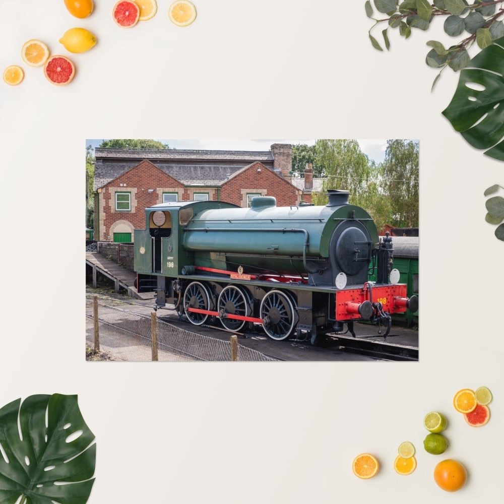 Steam Engine Poster Train Locomotive Design Great Gift for Dad or ...