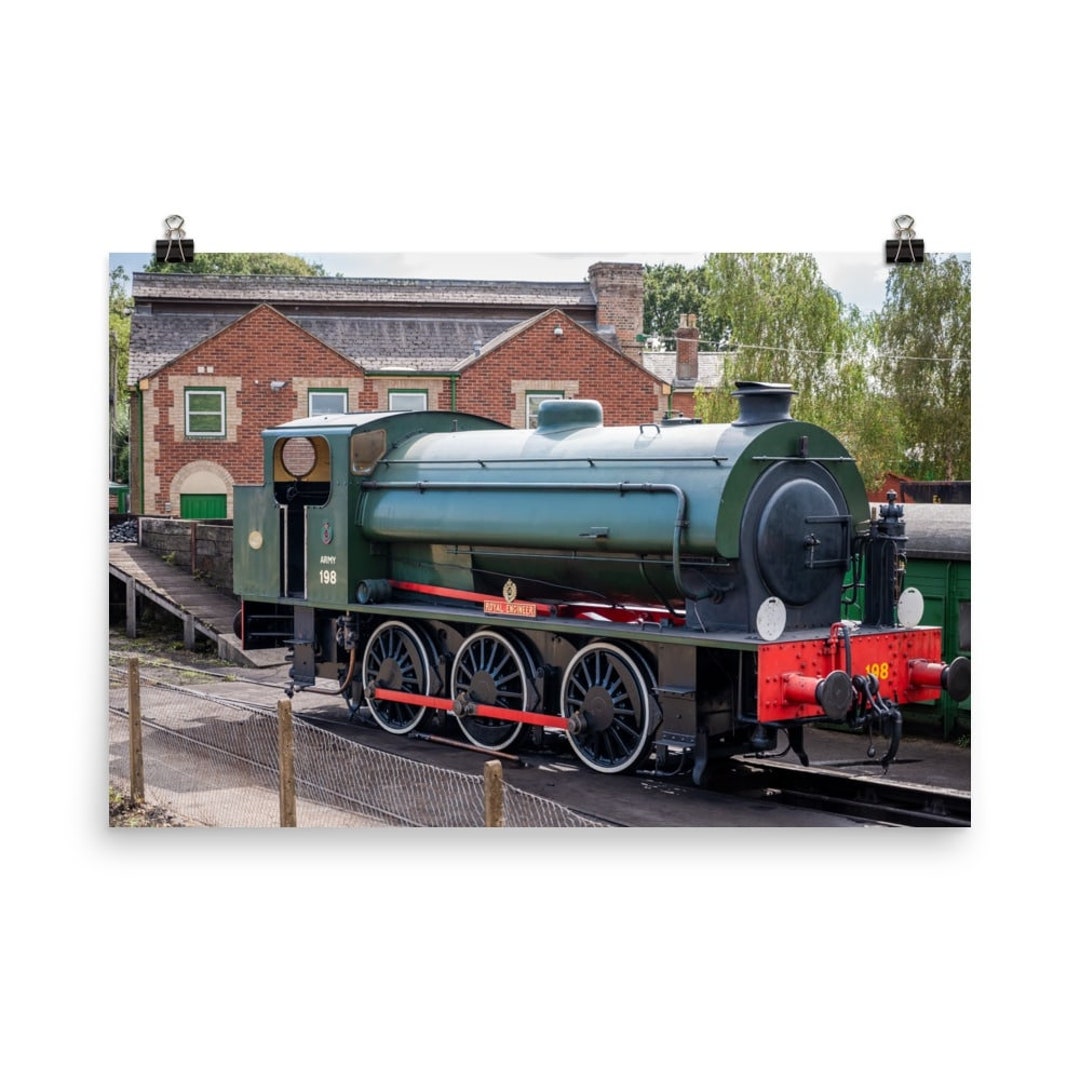 Steam Engine Poster Train Locomotive Design Great Gift for Dad or ...