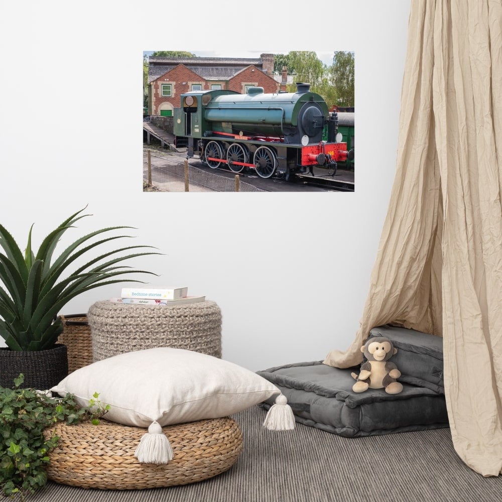 Steam Engine Poster Train Locomotive Design Great Gift for Dad or ...