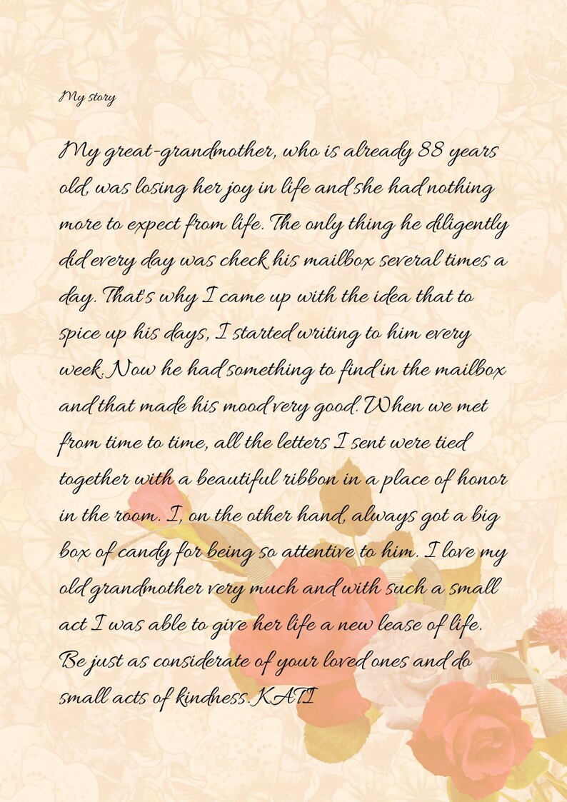 A Unique Gift Idea for Grandparents-send a Letter by Post. I Sent ...