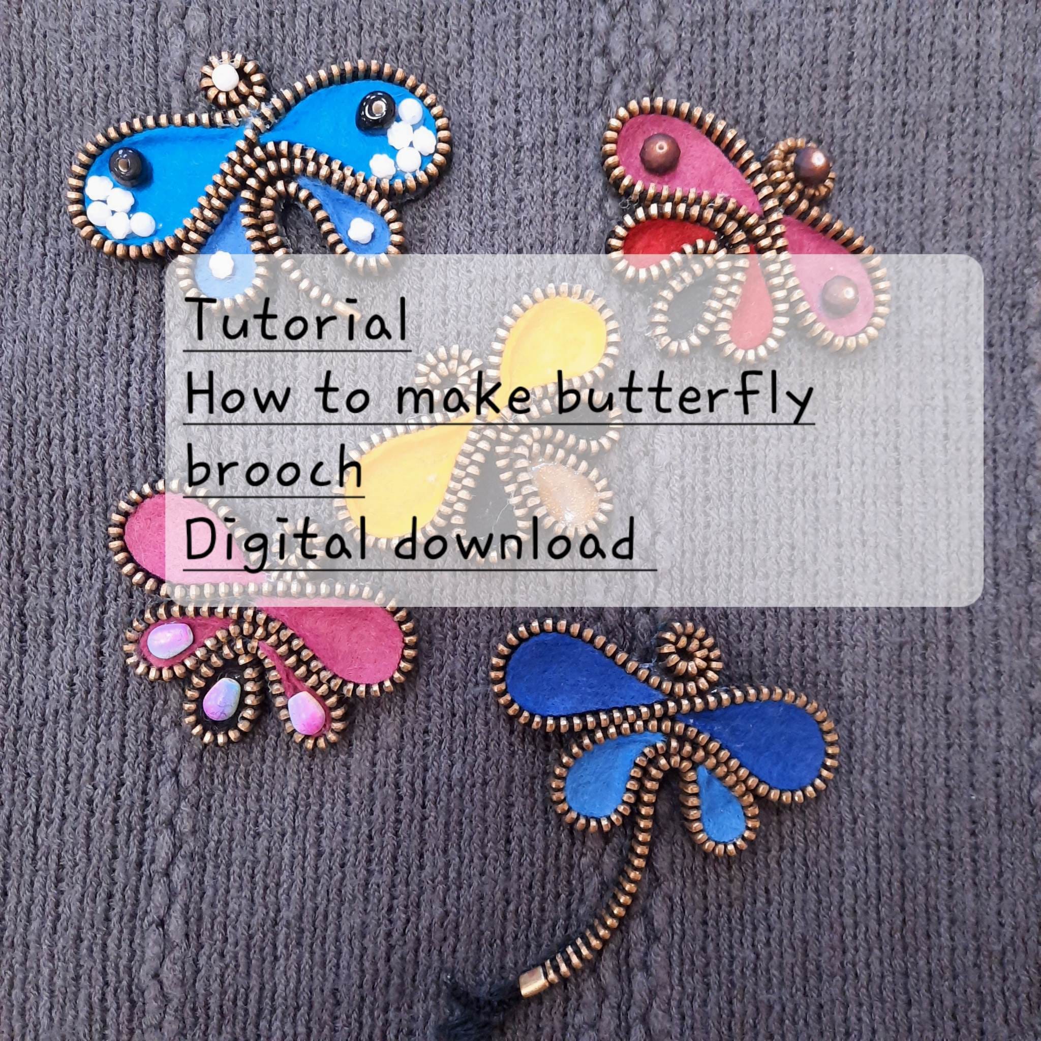 Tutorial for Making a Felt and Zipper Butterfly Brooch PDF - Etsy