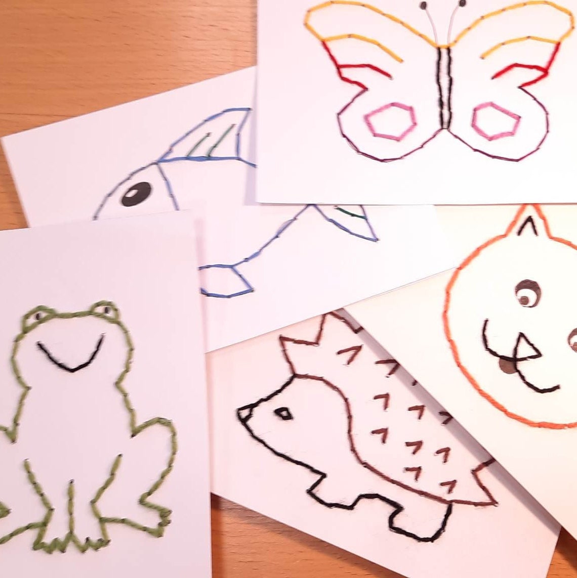 Sewing Practice PDF Printable, Learn to Sew, Practice Sewing Worksheet ...