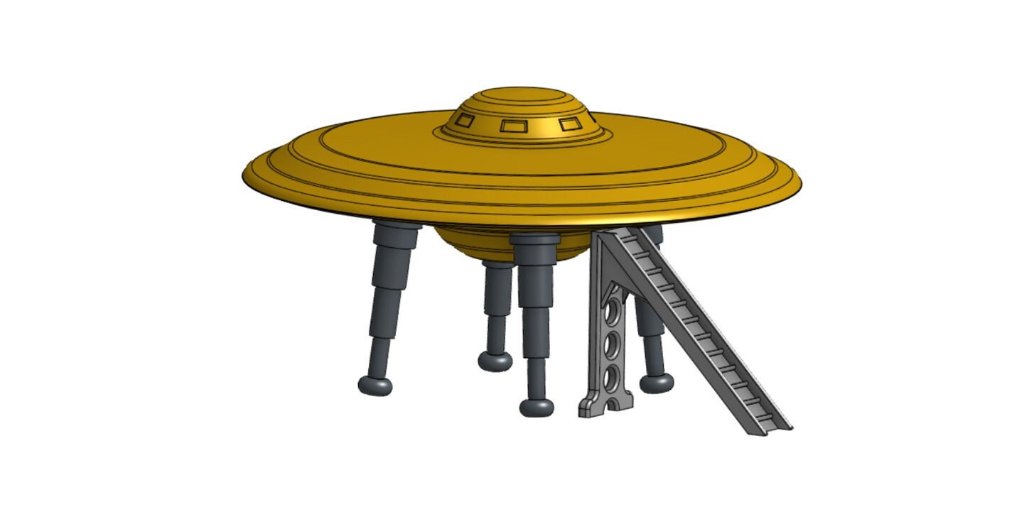 UFO Alien Space Ship STL 3D - Etsy