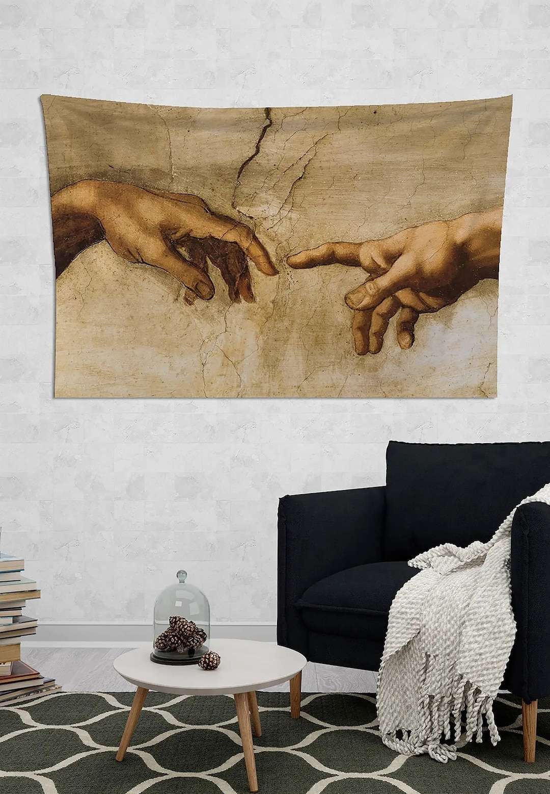 Michelangelo the Creation of Adam Touch of God Hand Wall - Etsy