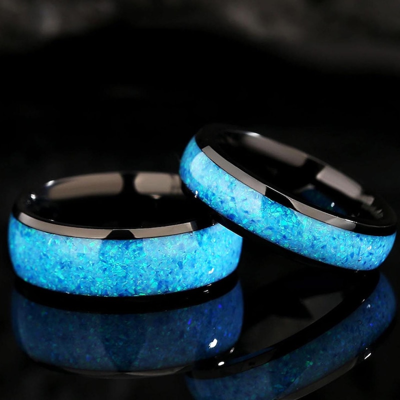 Couples Glow in the Dark Rings - Etsy
