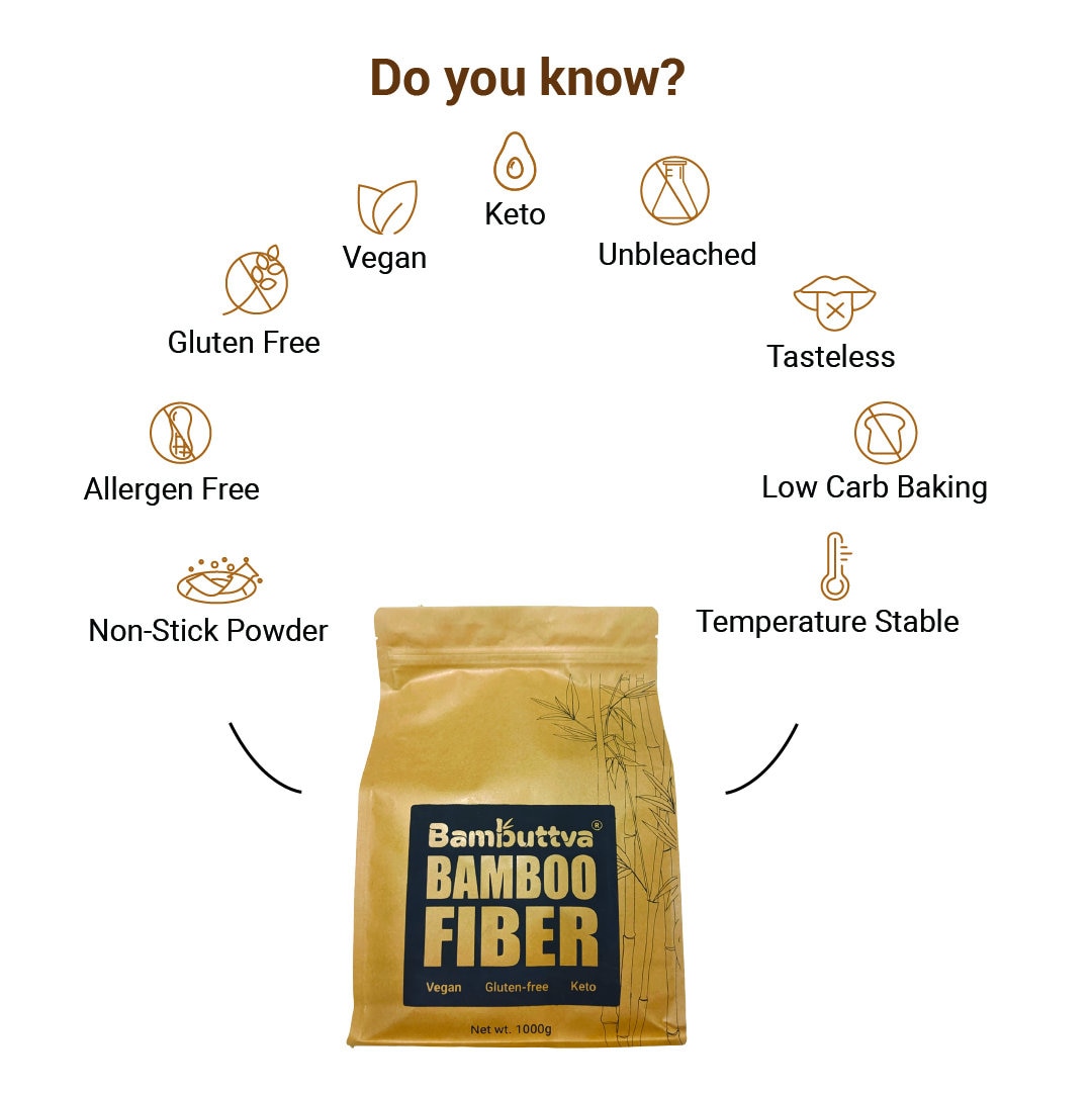 1kg Bamboo Fiber, High Fiber, 100% Unbleached Bamboo Fiber, Gluten Free ...