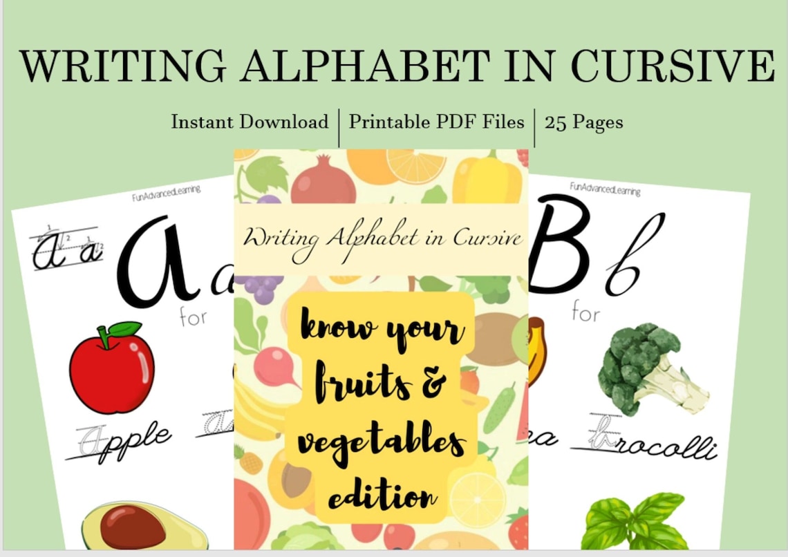 PRINTABLE WORKSHEETS Alphabet in CURSIVE, Kindergarten Worksheets ...