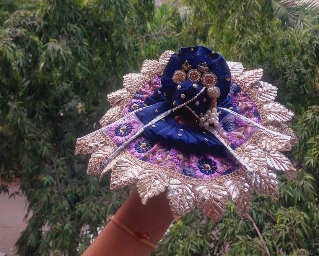 Blue Lace Poshak for Laddu Gopal / Krishna / Thakurji / Bal Gopal - Etsy
