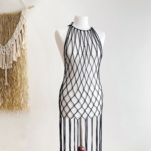 Macrame Mesh Dress. Macrame Beach Dress - Etsy