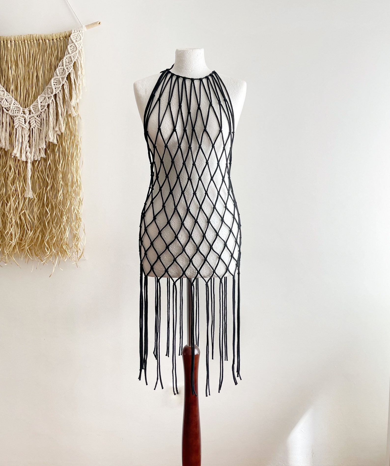 Macrame Mesh Dress. Macrame Beach Dress - Etsy
