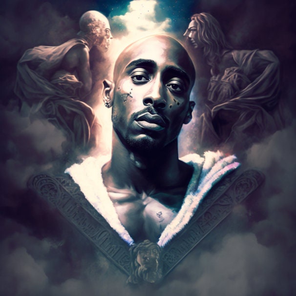 Tupac Heaven Design Digital Download Illustration - Etsy