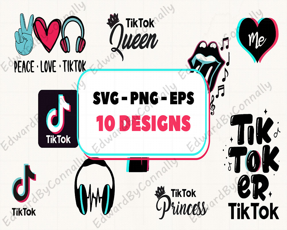 Tiktok Svg Tiktok Logo Svg Tiktoker Svg Tik Tok Svg Peace - Etsy México