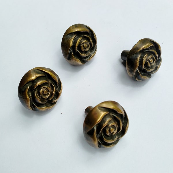 Rose Drawer Pulls - Etsy