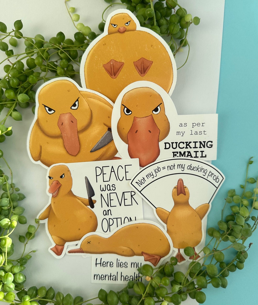 Danger Duck Sticker Pack Matt/gloss Vinyl Water Resistant Stickers ...