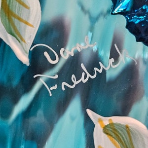 Fenton Glass New Century Collection Aqua Pitcher Fenton Sticker Logo ...