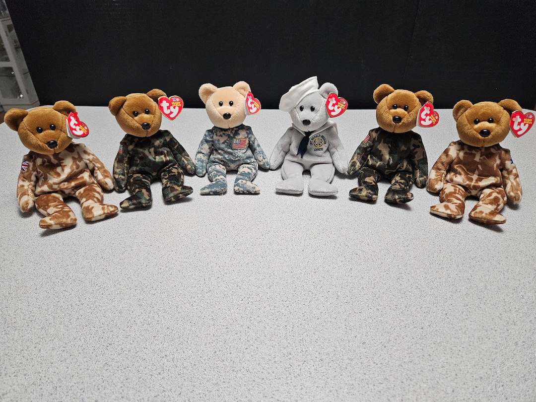 Beanie Babies GREAT DEAL Collection of Heros Total of 8 Bears in This ...
