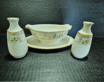 Noritake Finale Collection Ivory China #7213 Floral Design With Gold ...