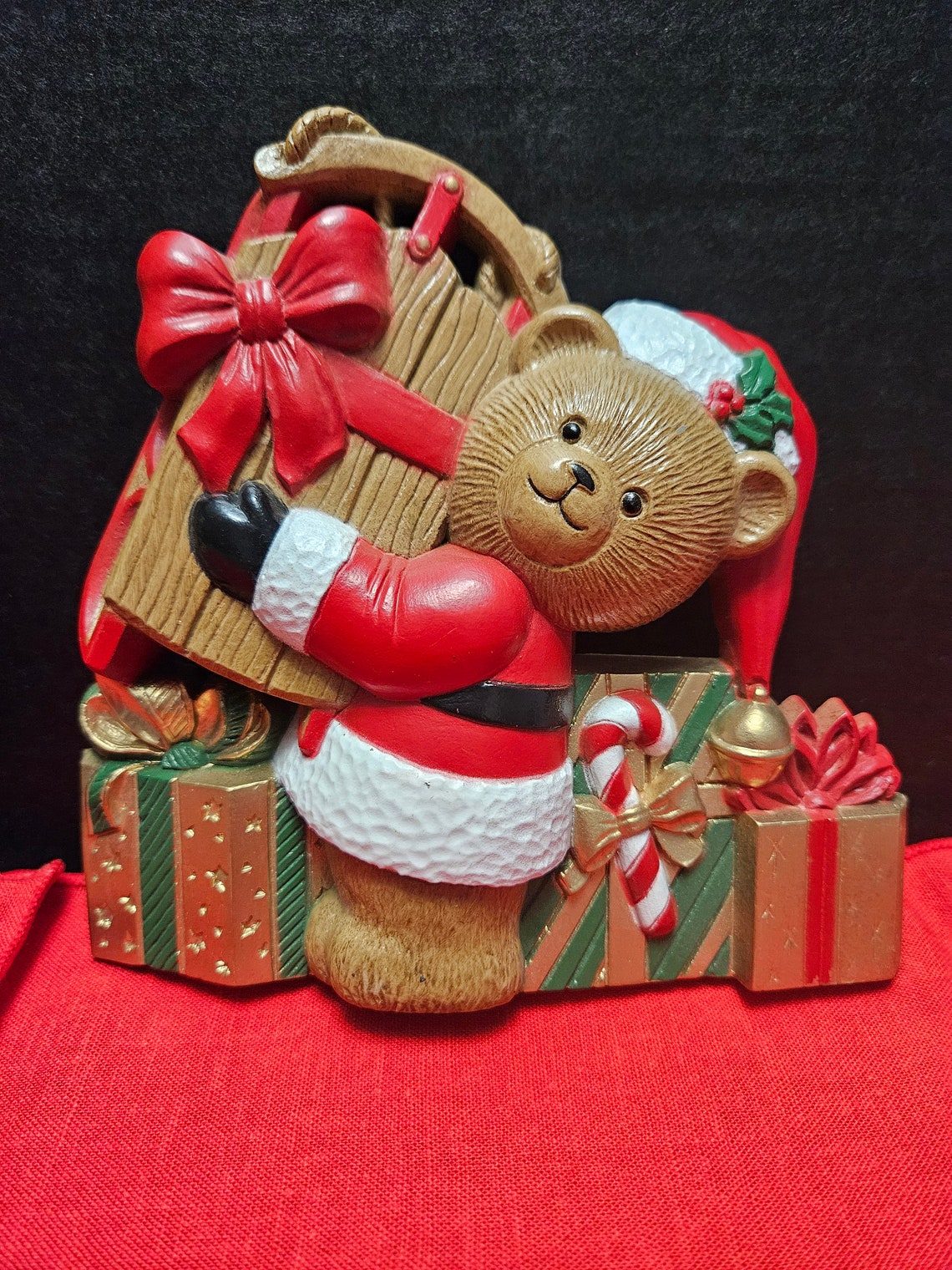 Avon 1996 Snowman With Friends Music Box and Two Christmas Bears Wall ...