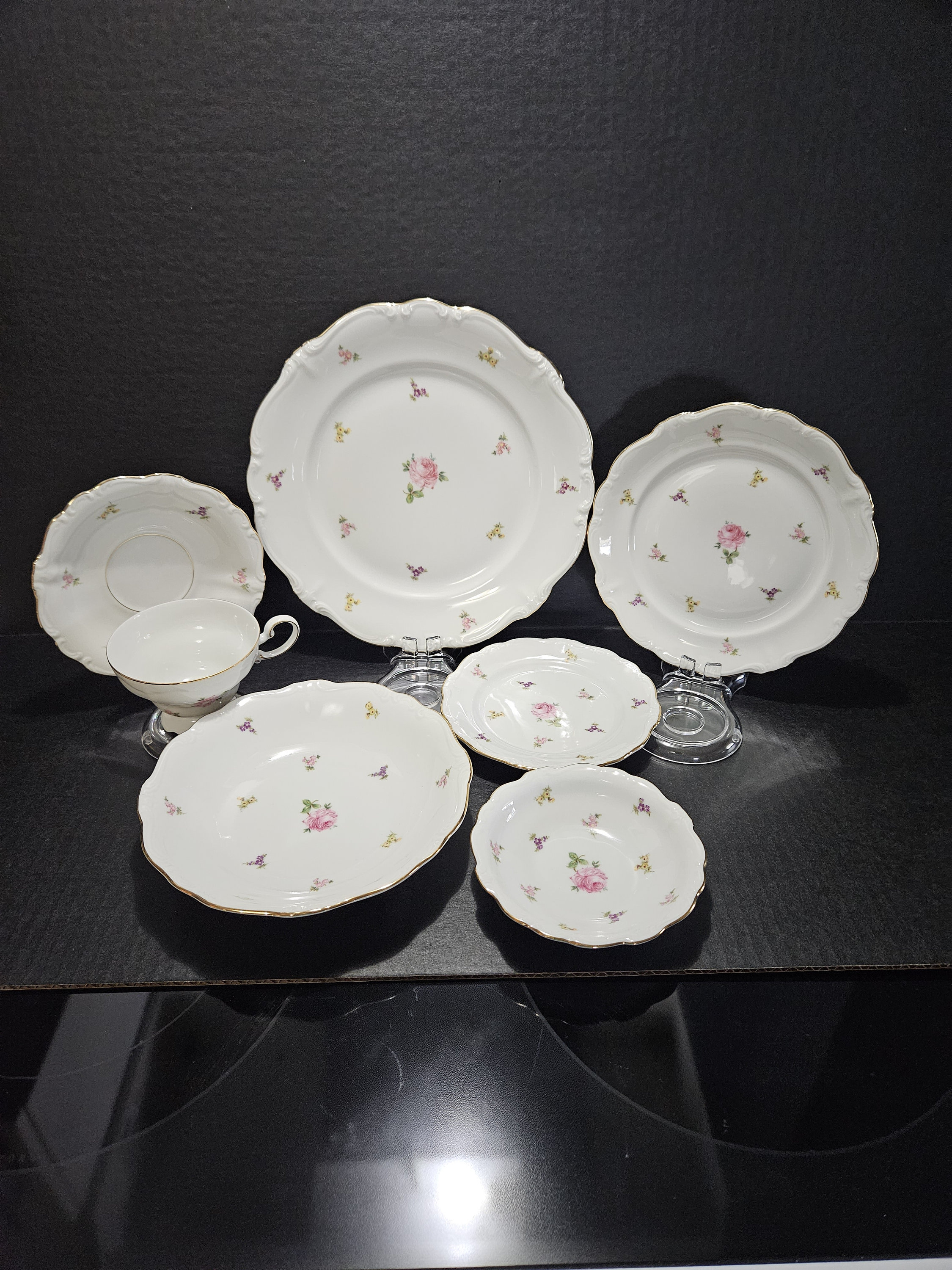 Johanna Haviland 1940s Bavarian Fine Porcelain China Pink Rosebud ...