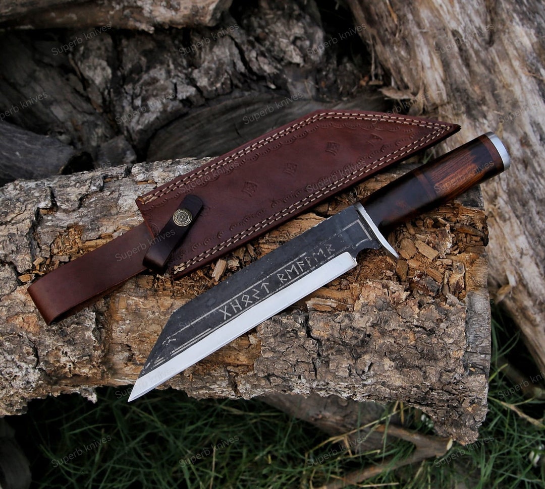 High-quality Seax Knife With Leather Sheath Modern Viking - Etsy