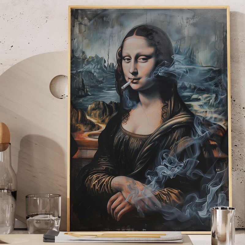 Mona Lisa Smoking Poster - Etsy