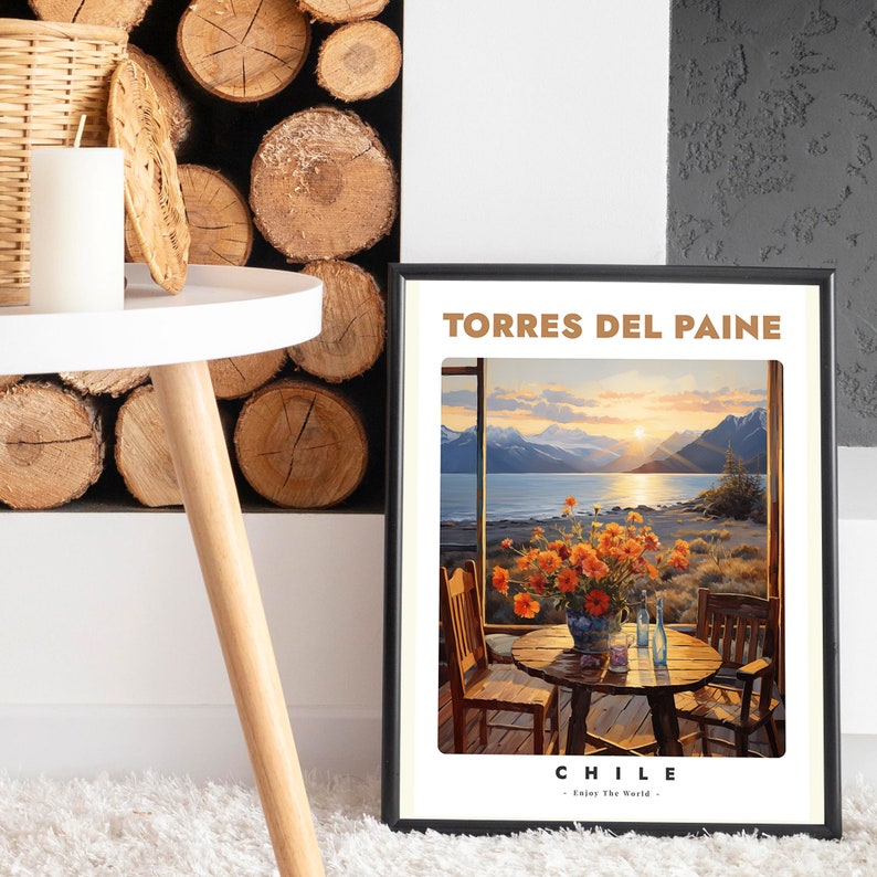 Torres Del Paine Print, Torres Del Paine Poster, Chile Poster, Chile ...