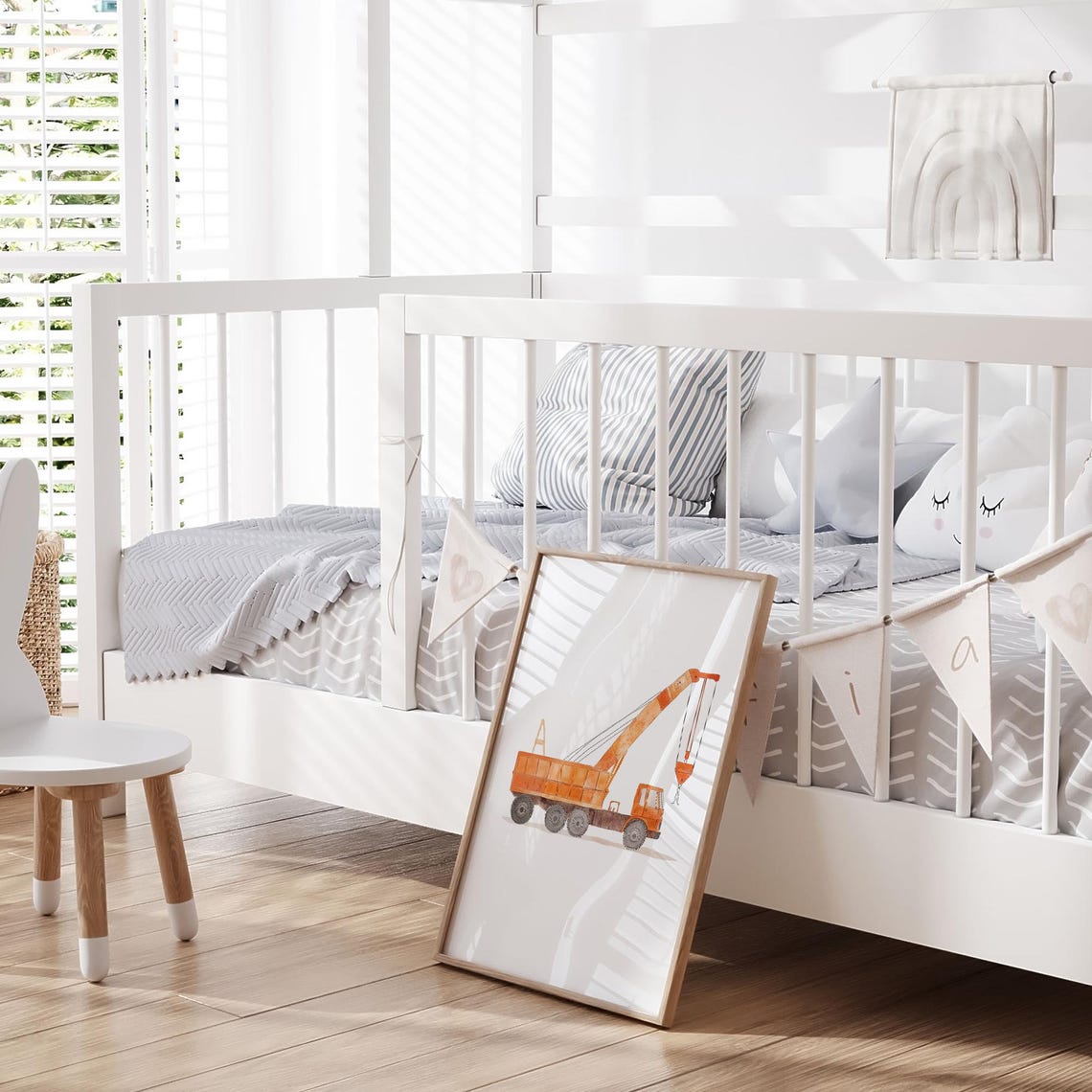 Construction Nursery Posters, Vehicle Nursery Prints, Boys Room Car ...