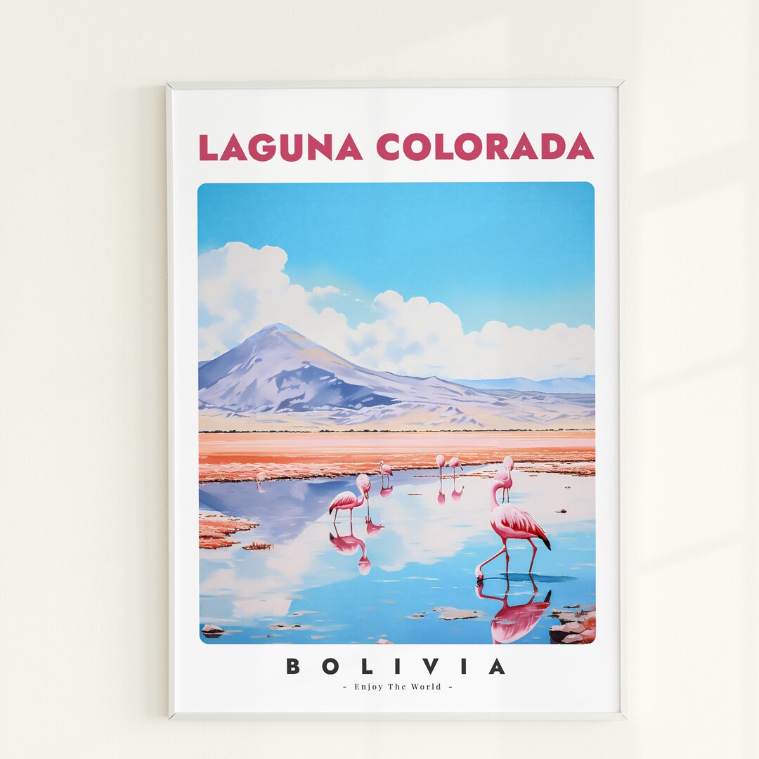Laguna Colorada Bolivia Print: Travel Poster Wall Art (digital Download ...