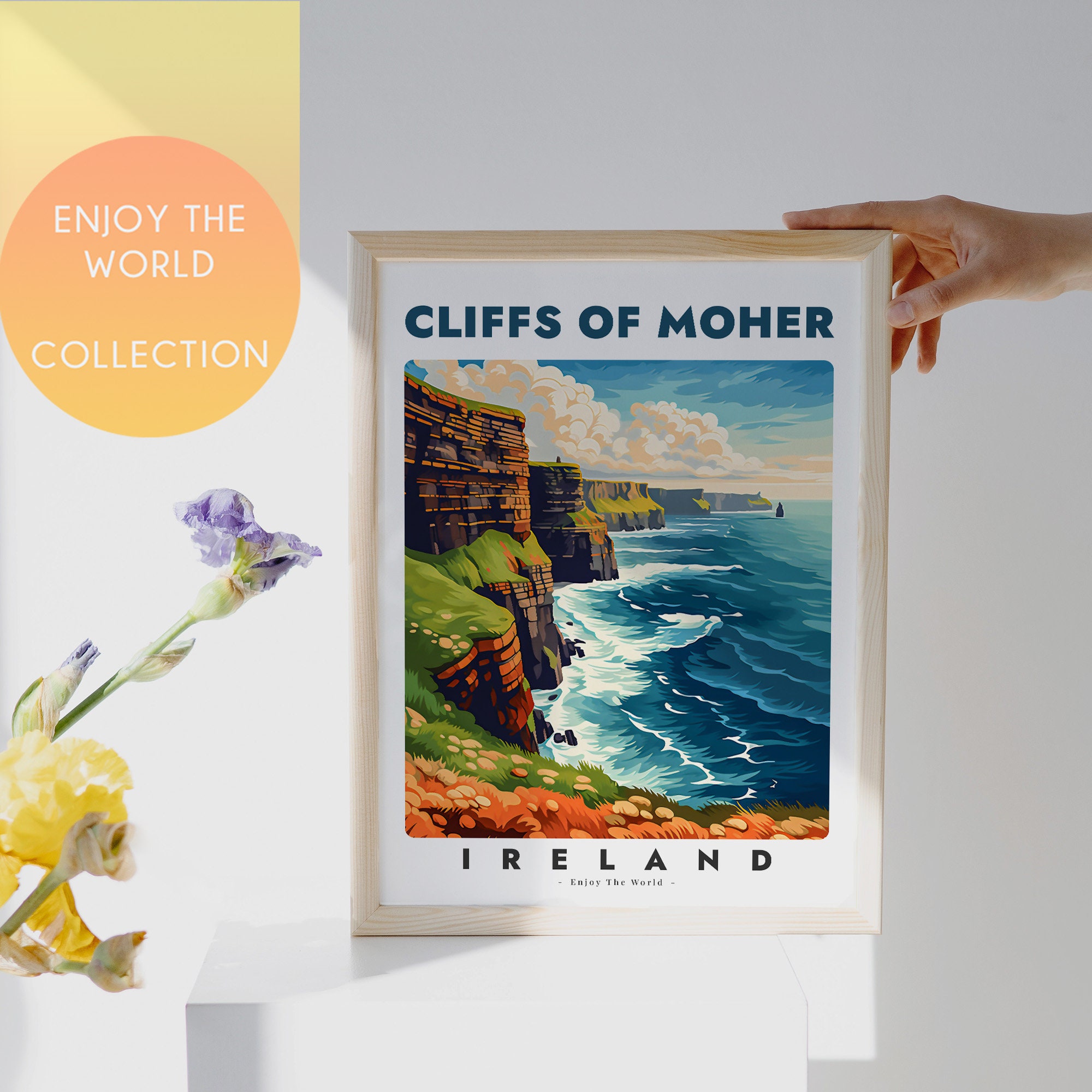 Cliffs of Moher Print, Cliffs of Moher Poster, Ireland Wall Art ...