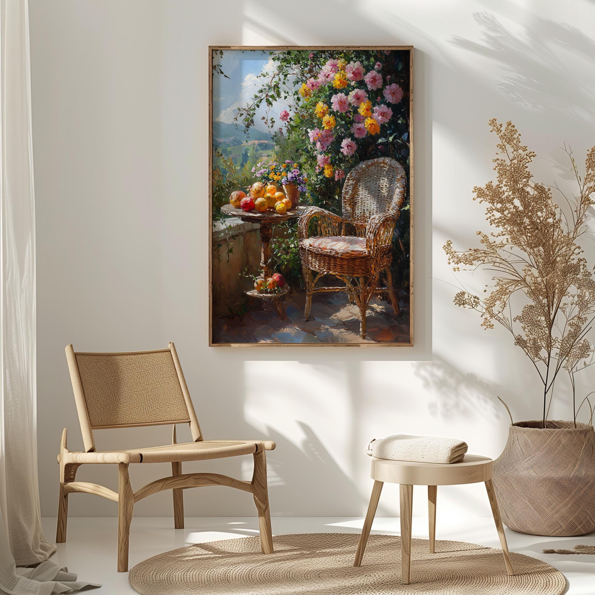 Modern Impressionist Digital Wall Art, Vibrant Oil Painting Style With ...