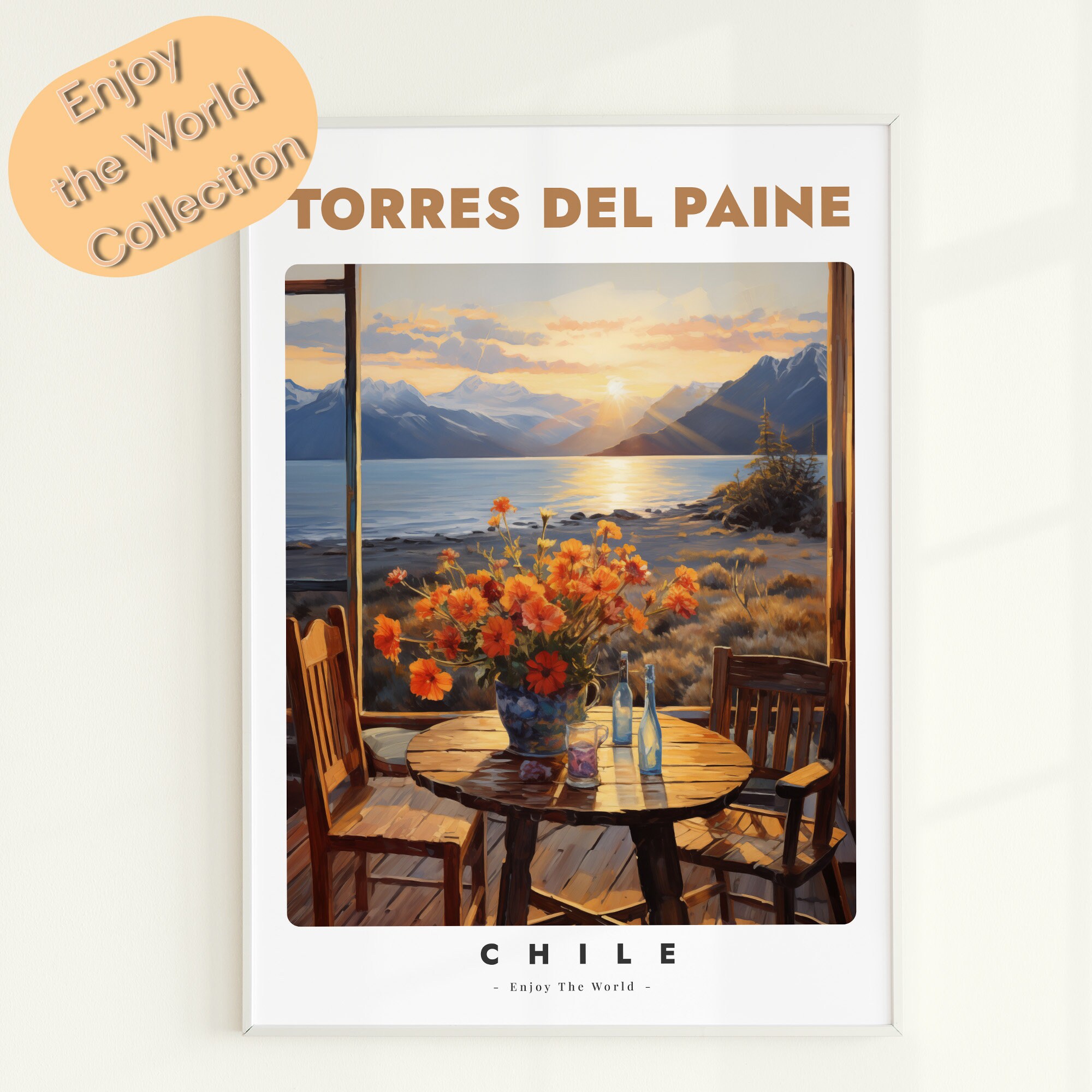 Torres Del Paine Print, Torres Del Paine Poster, Chile Poster, Chile ...