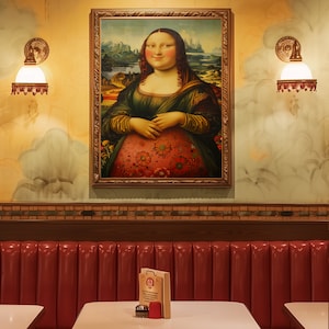 Fat Mona Lisa, Funny Mona Lisa Poster, Altered Mona Lisa Digital Print ...