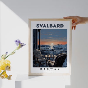Svalbard Print, Svalbard Poster, Norway Travel Poster, Norway Wall Art ...