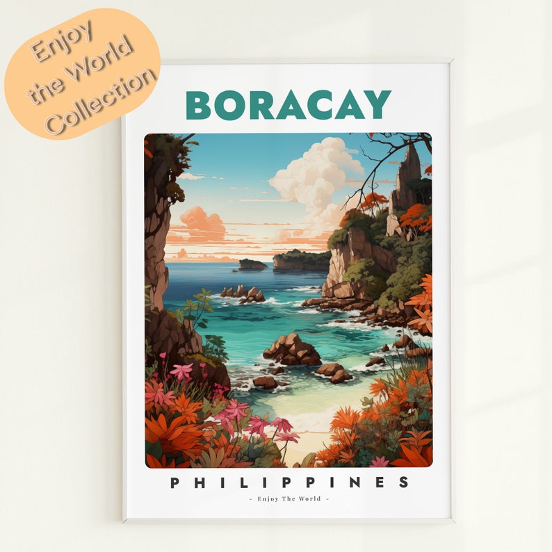 Boracay Print, Boracay Gift, Boracay Travel Poster, Philippines Poster ...
