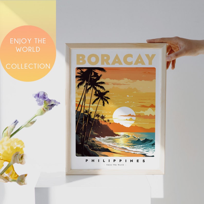 Boracay Travel Wall Art, Philippines Painting Gifts, Asia Home Decor ...