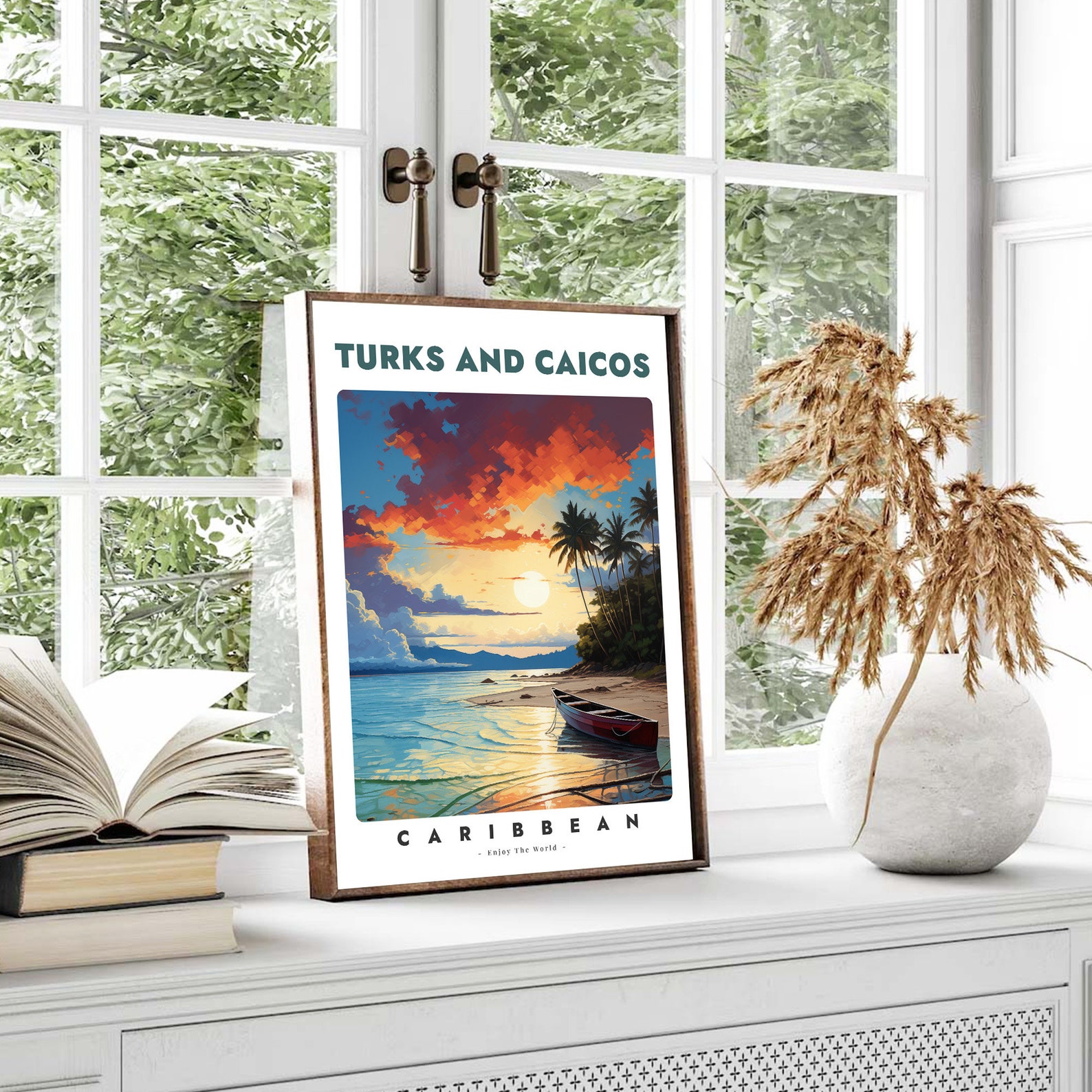 Turks and Caicos Print, Turks and Caicos Poster, Turks and Caicos Wall ...
