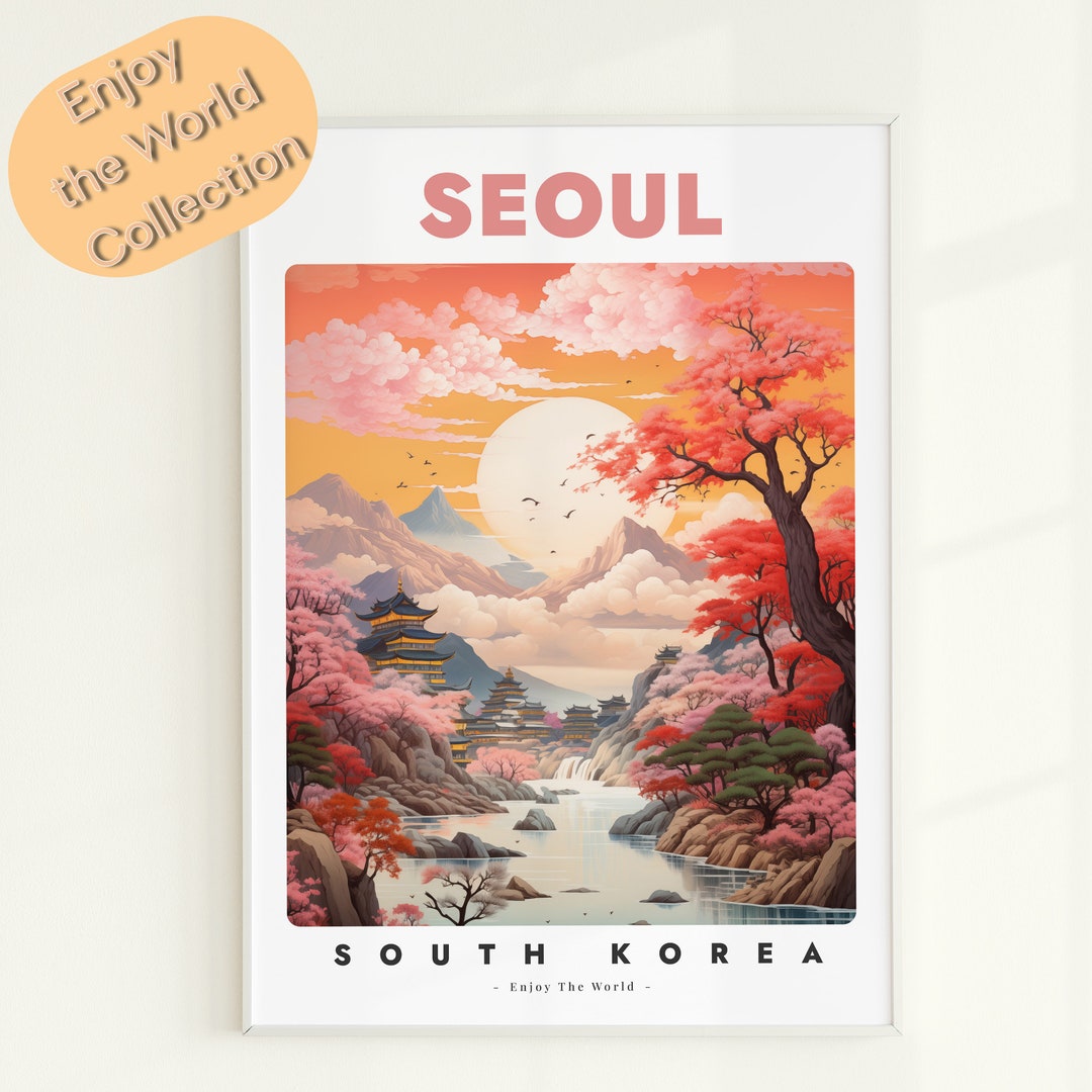 Seoul Poster, Seoul Print, South Korea Poster, South Korea Print, Seoul ...