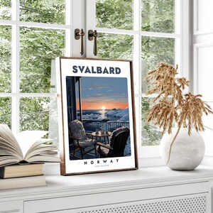 Svalbard Print, Svalbard Poster, Norway Travel Poster, Norway Wall Art ...