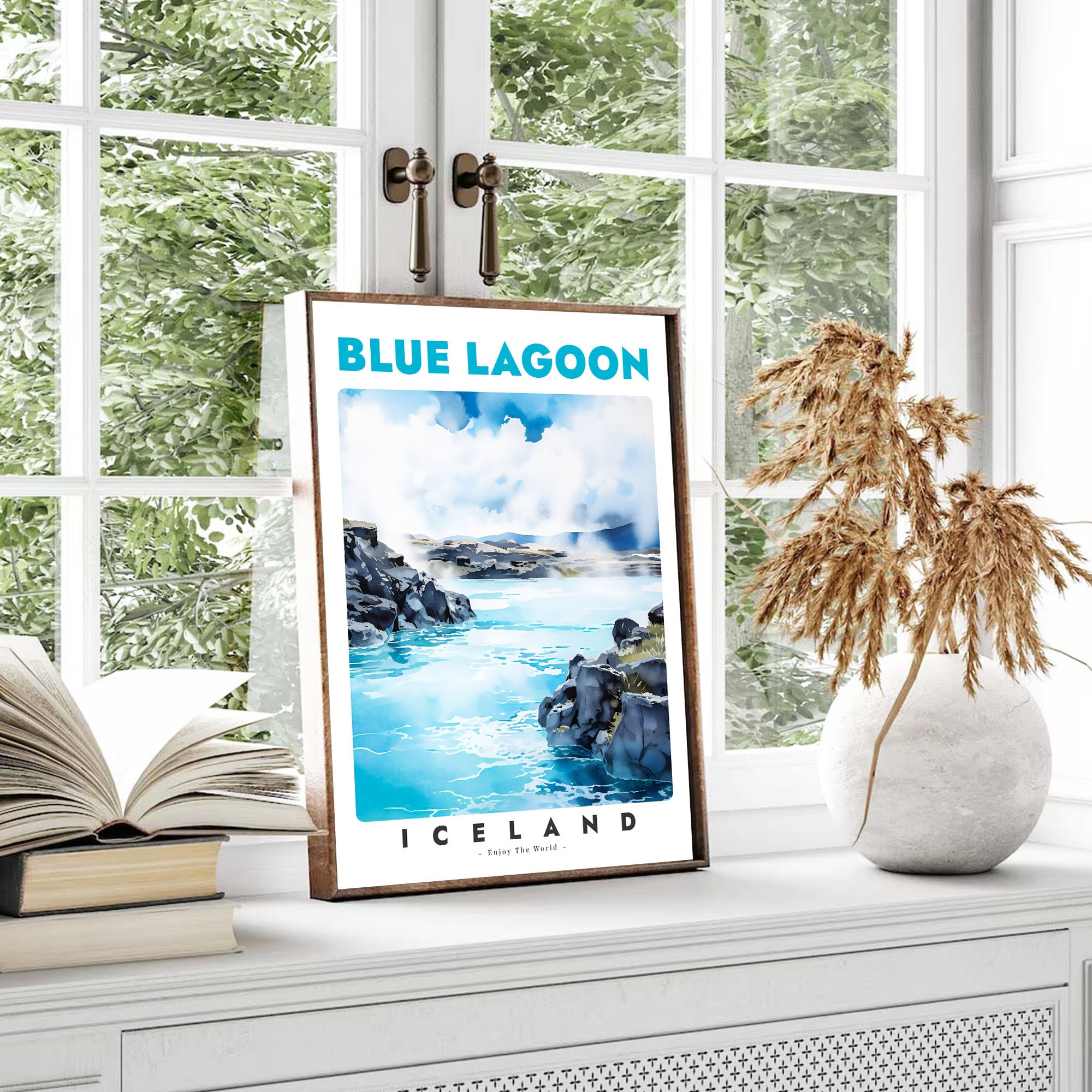 Blue Lagoon Poster, Blue Lagoon Print, Blue Lagoon Travel Poster ...