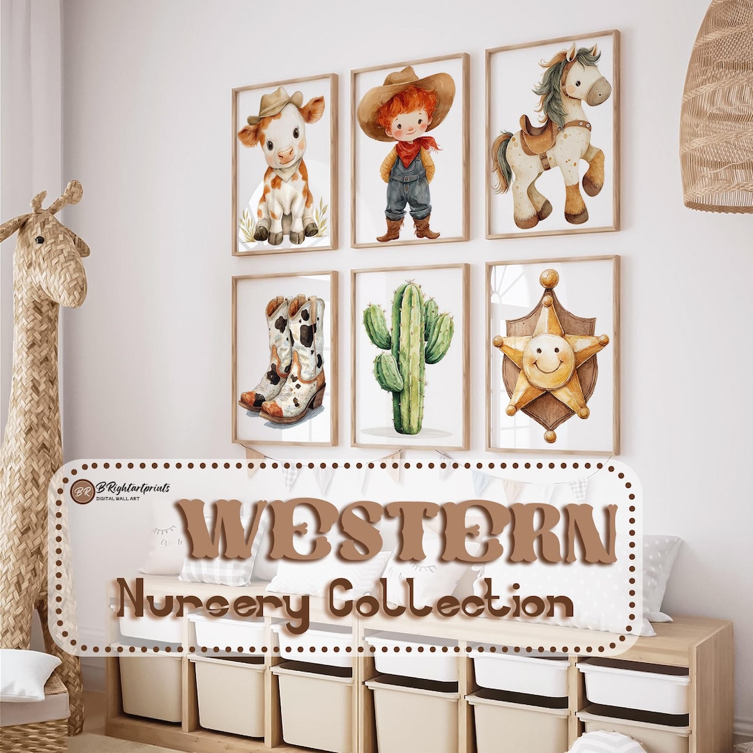Western Nursery Prints: Cowboy Baby Room Decor (digital Download) - Etsy