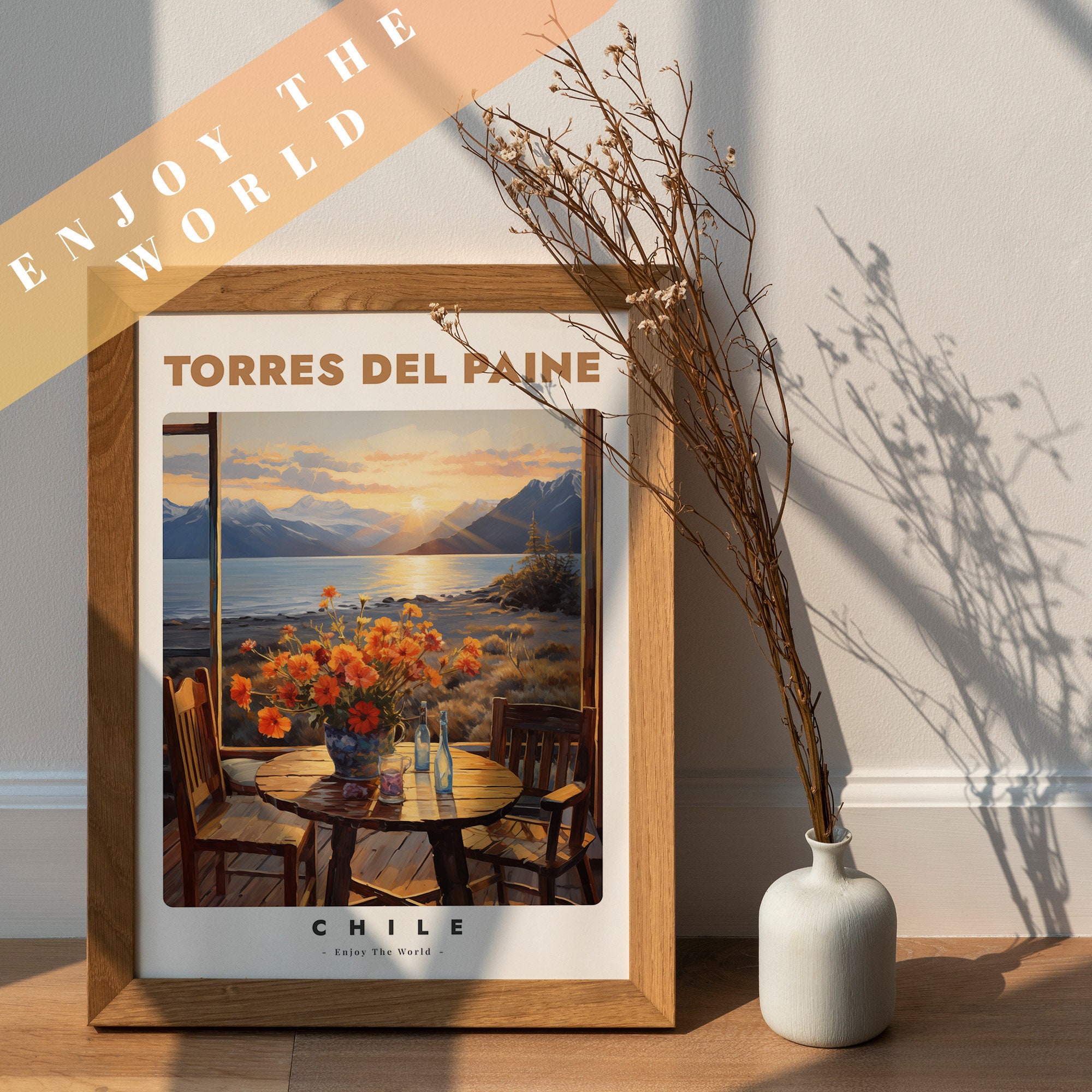 Torres Del Paine Print, Torres Del Paine Poster, Chile Poster, Chile ...