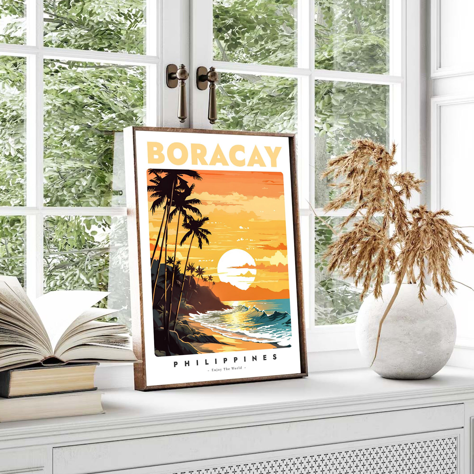 Boracay Travel Wall Art, Philippines Painting Gifts, Asia Home Decor ...
